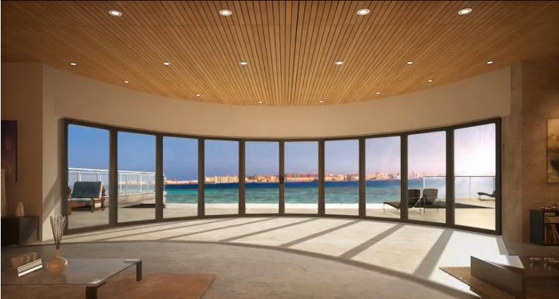 Retractable Curved Glass Wall Systems
